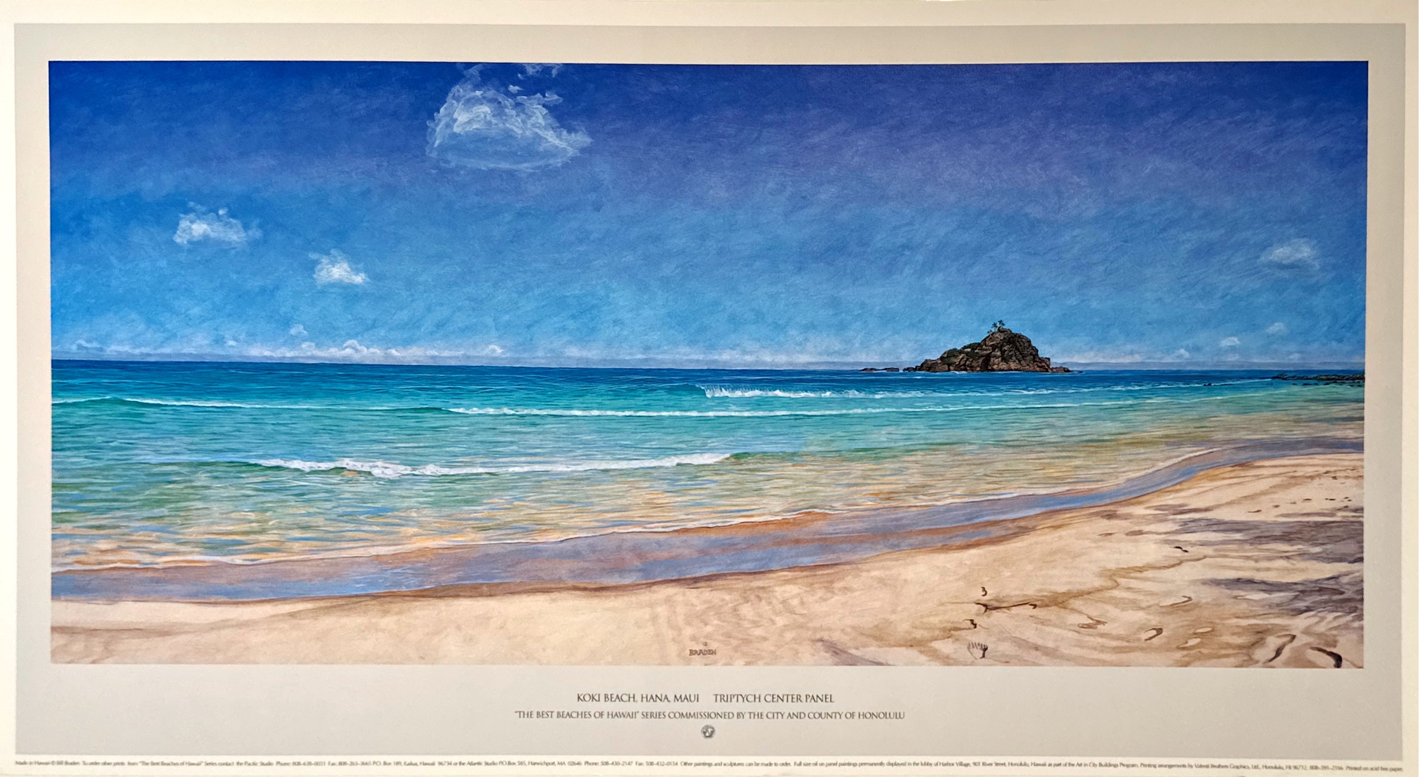 "Koki Beach, Hana, Maui" Poster Triptych, Best Beaches of Hawaii Serie ...