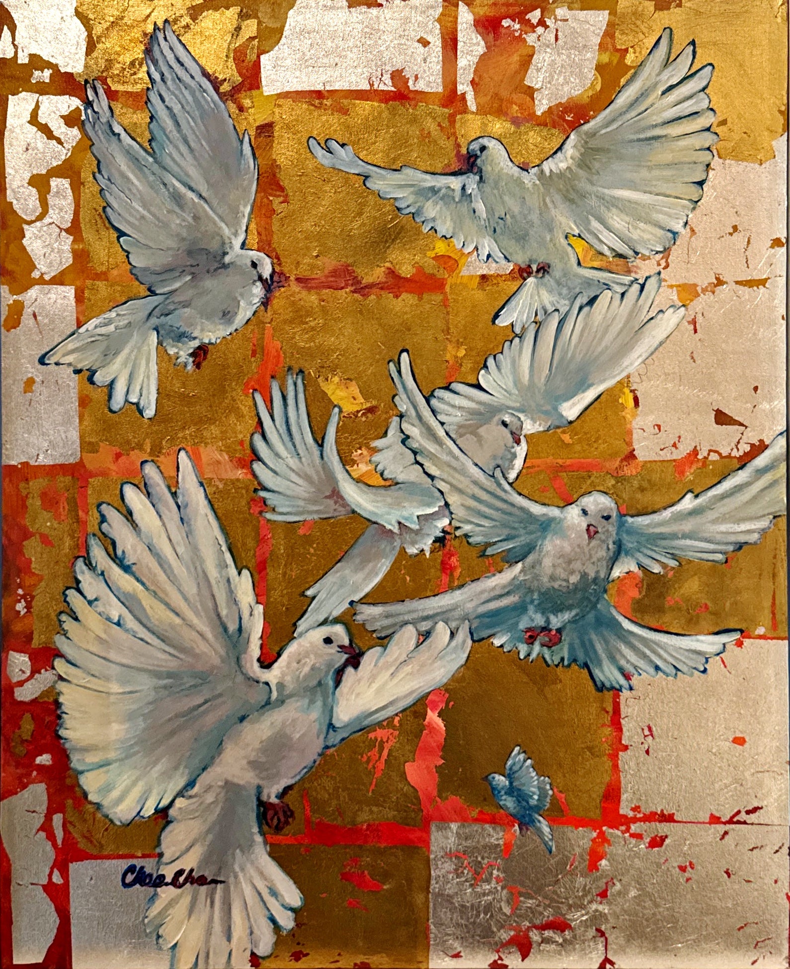 "Doves" - CheeCha – Cunningham Gallery