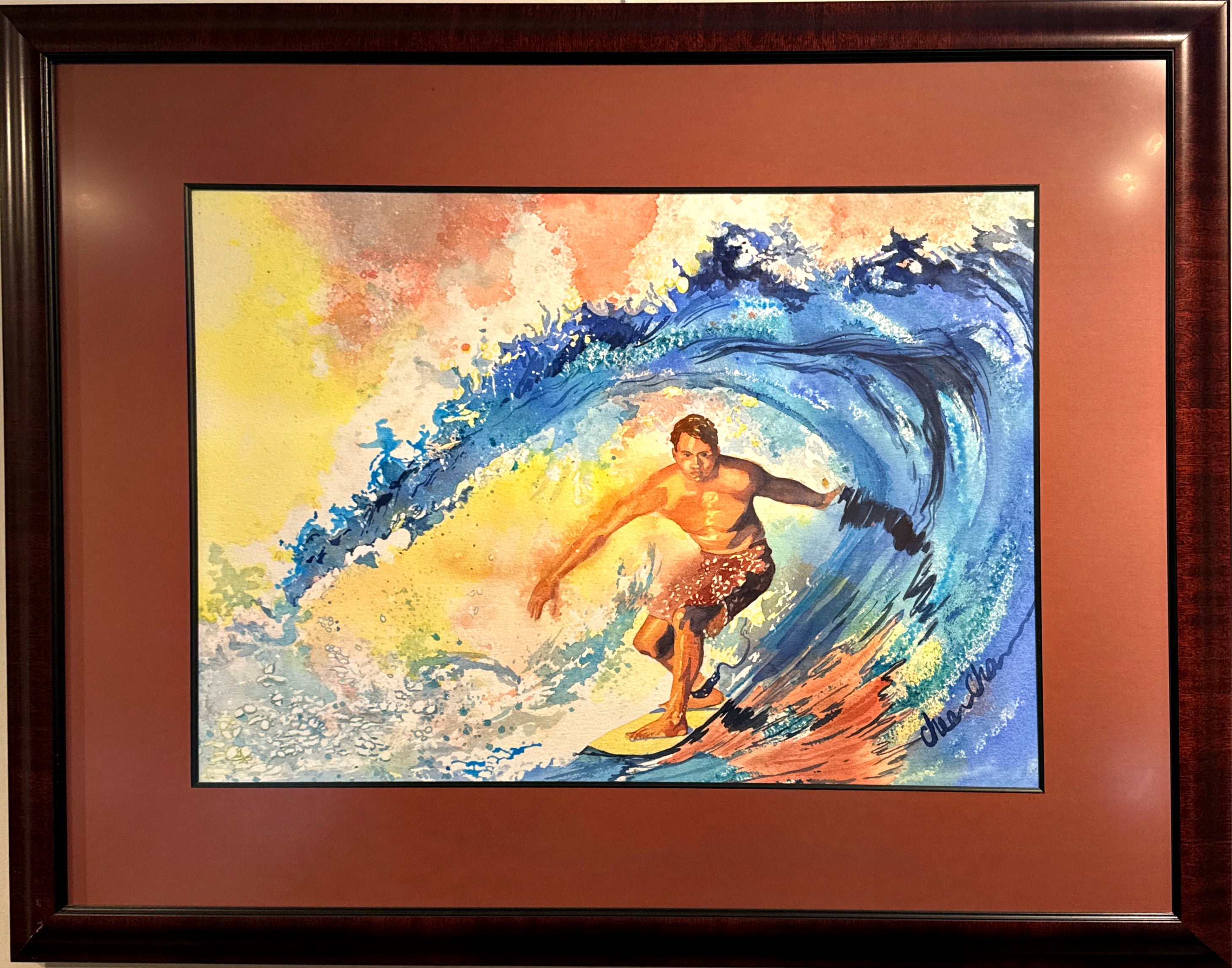 "Surfer in Rip Curl" - CheeCha – Cunningham Gallery
