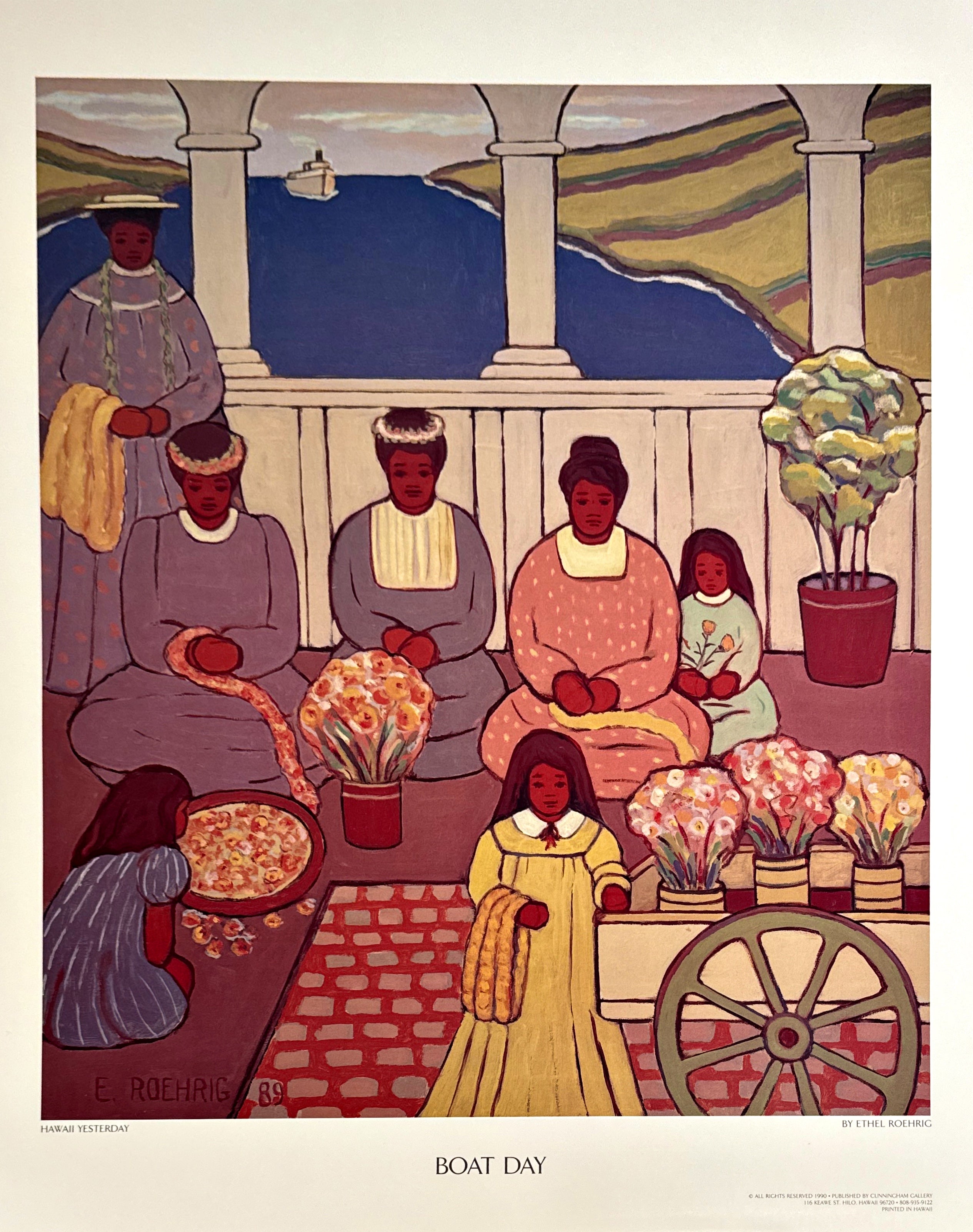 "Boat Day, 1989" Print - Ethel Roehrig – Cunningham Gallery