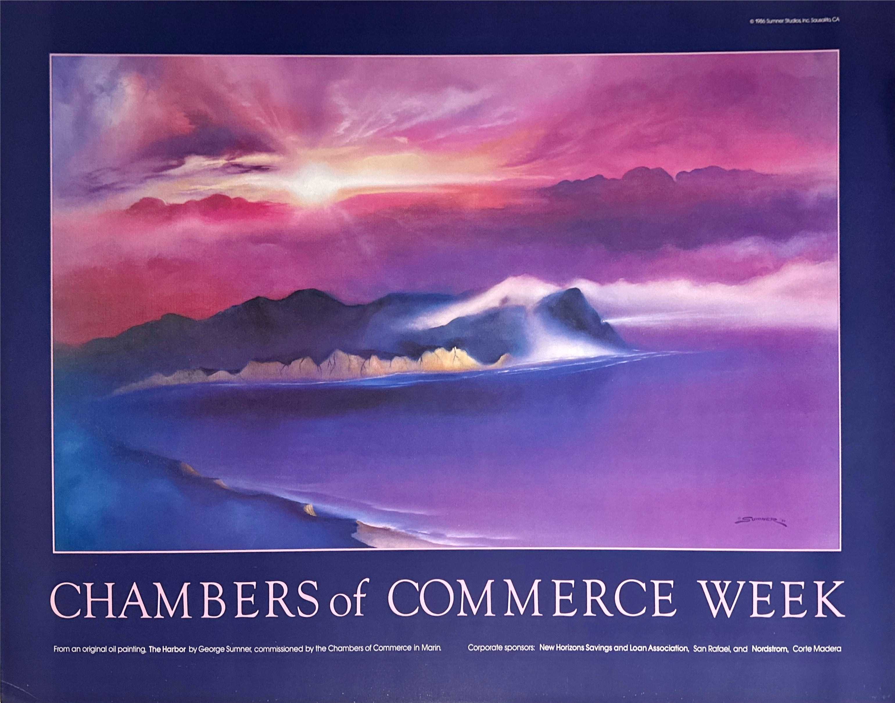 "The Harbor" Poster - George Summer – Cunningham Gallery