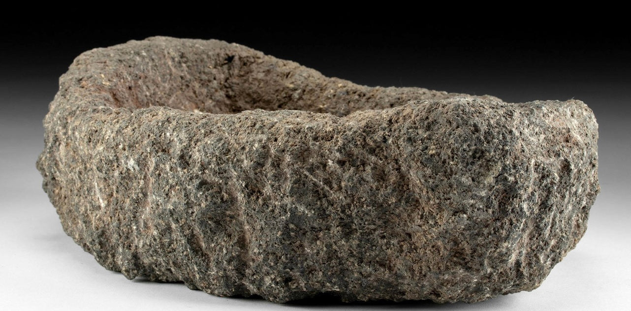 18th Century Hawaiian Volcanic Stone Mortar – Cunningham Gallery