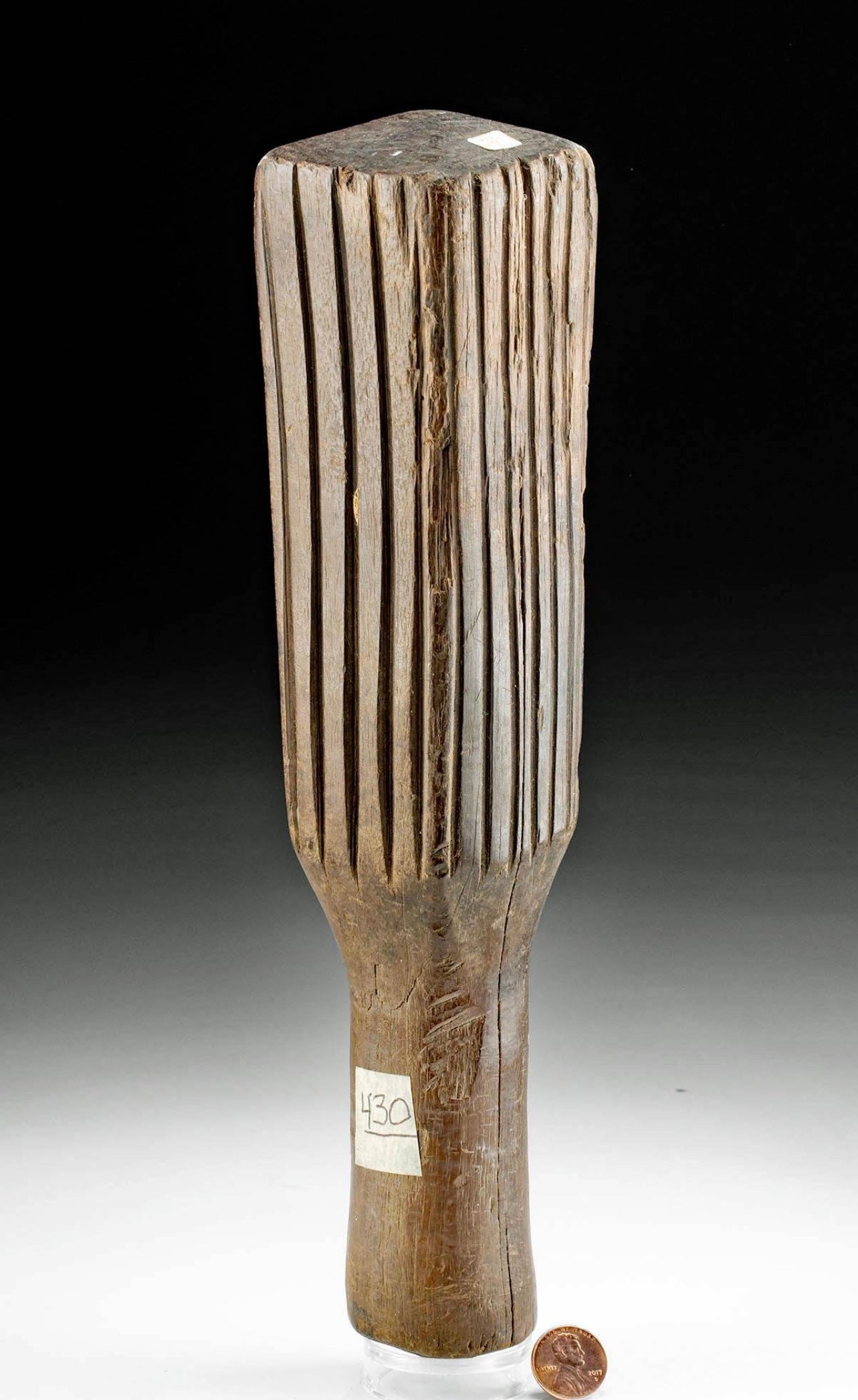 19th Century Polynesian Tonga / Samoa Wood Tapa Beater – Cunningham Gallery