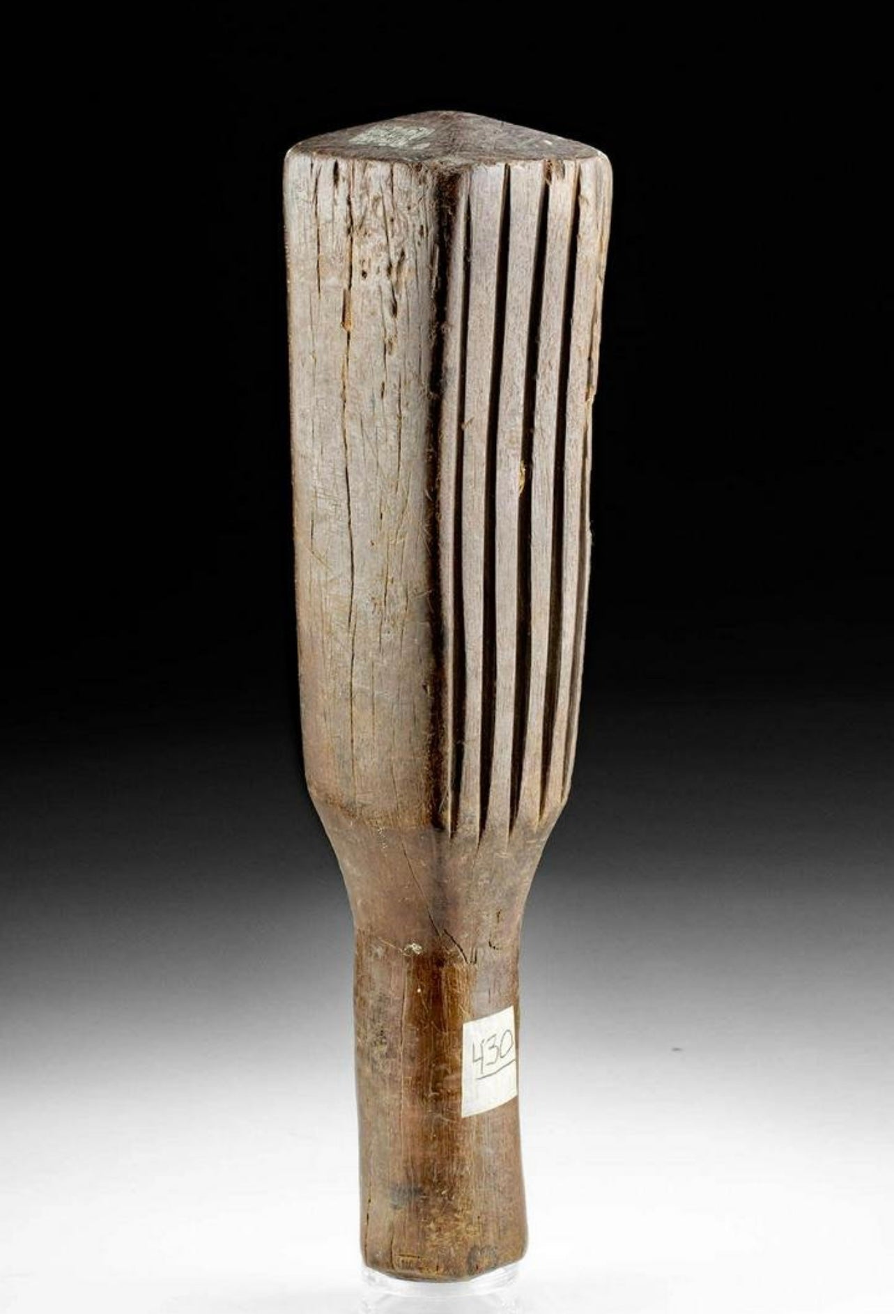 19th Century Polynesian Tonga / Samoa Wood Tapa Beater – Cunningham Gallery