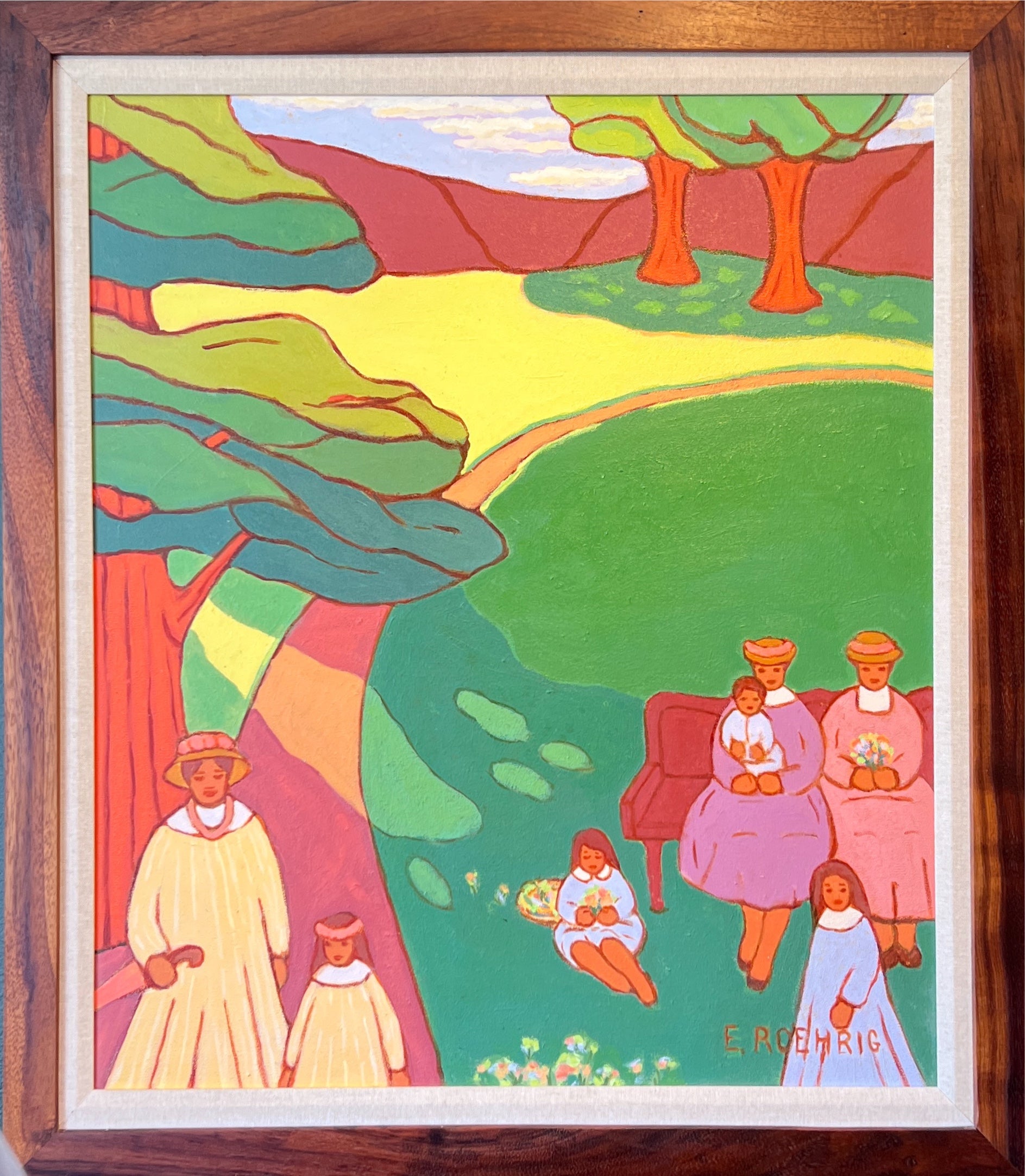 "Gathering Flowers" - Ethel Roehrig – Cunningham Gallery