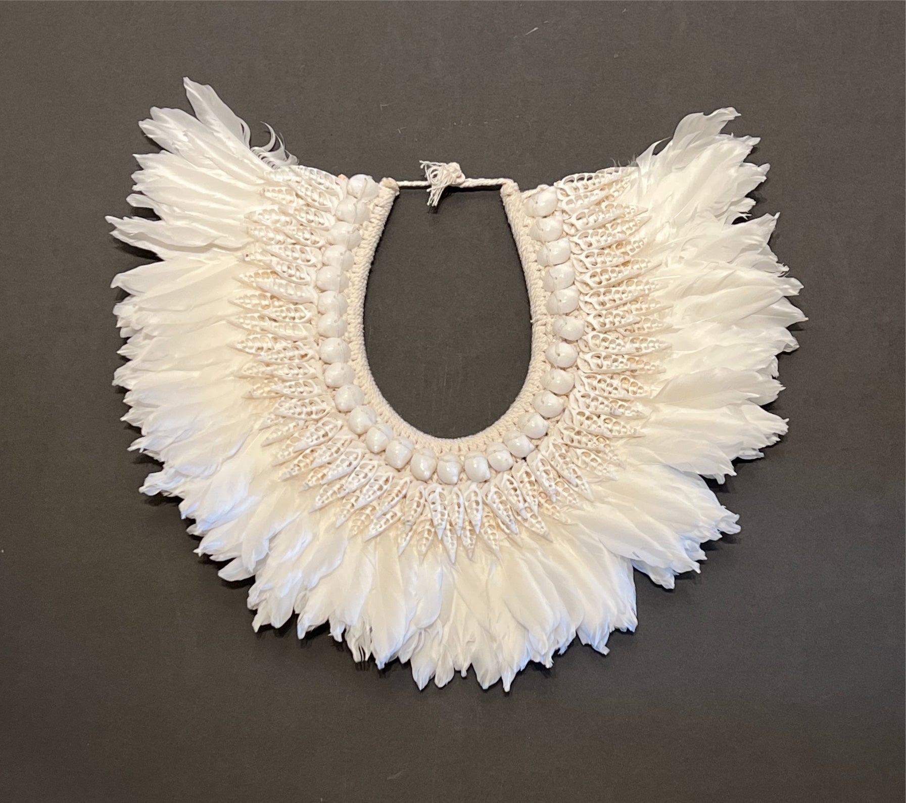 Medium Feather and Shell Mantle (on stand) – Cunningham Gallery